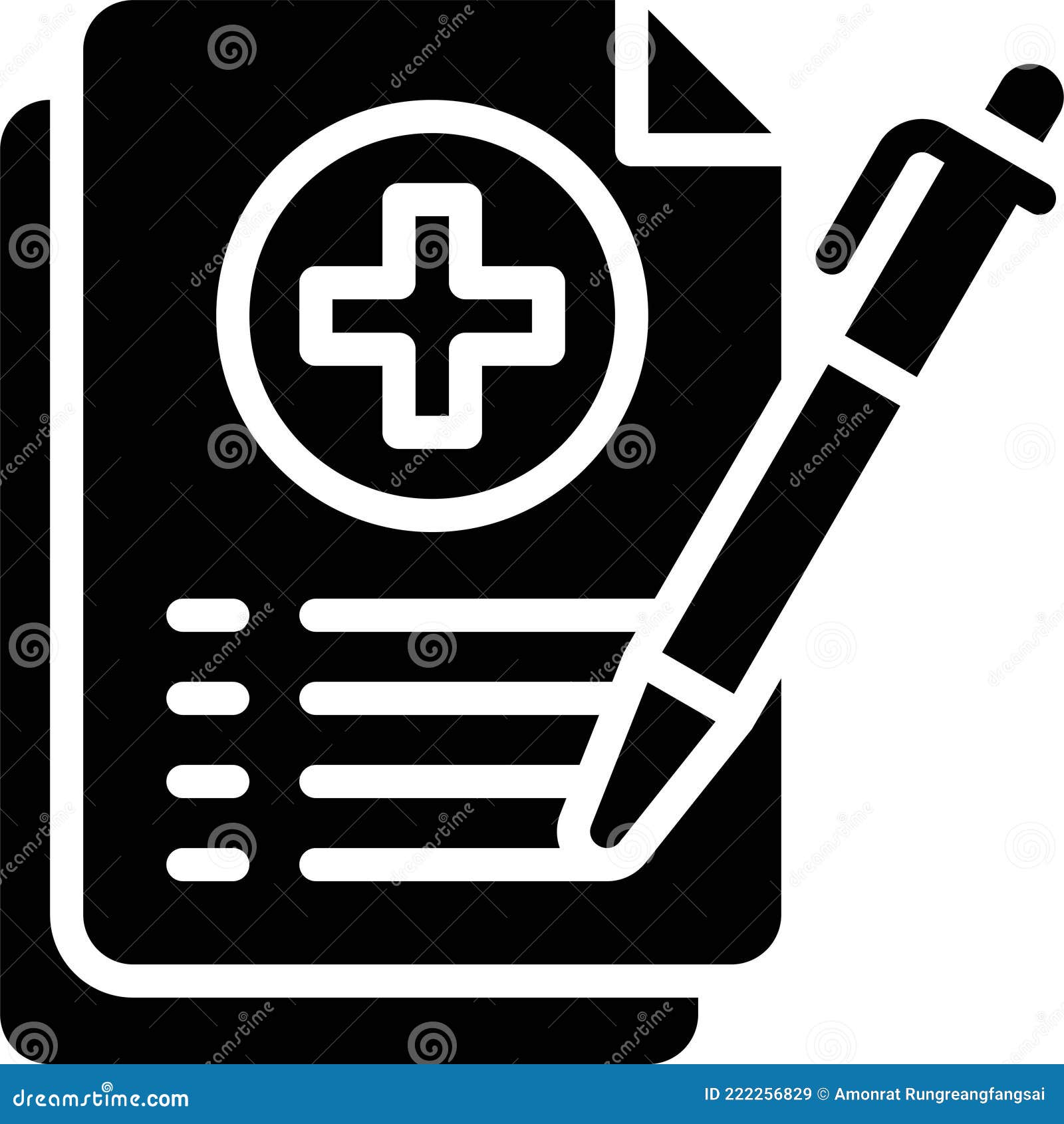 Medical Document Icon, Vaccine Development Related Vector Stock Vector ...
