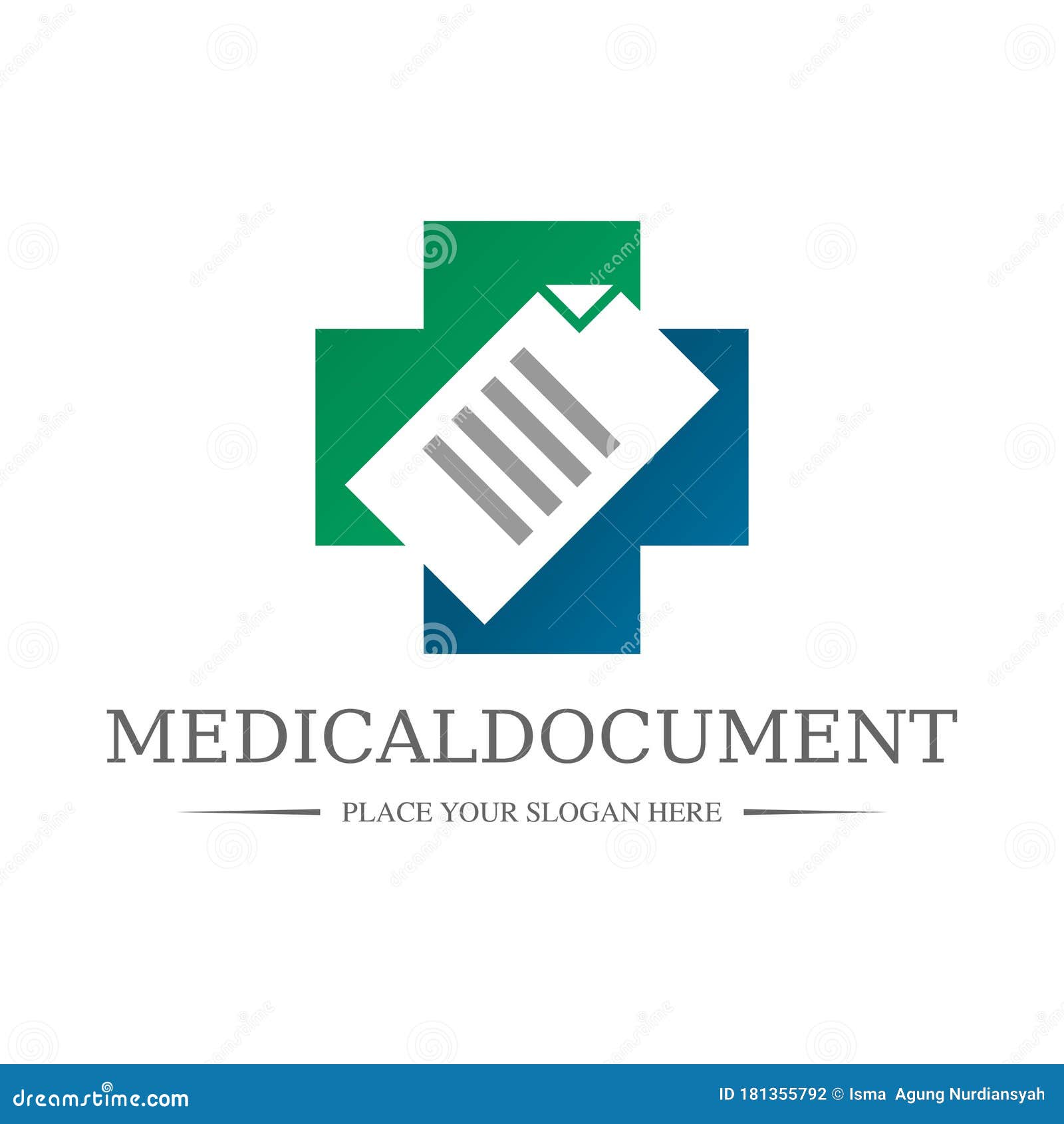 Medical Document Vector Logo Template. Stock Vector - Illustration of ...