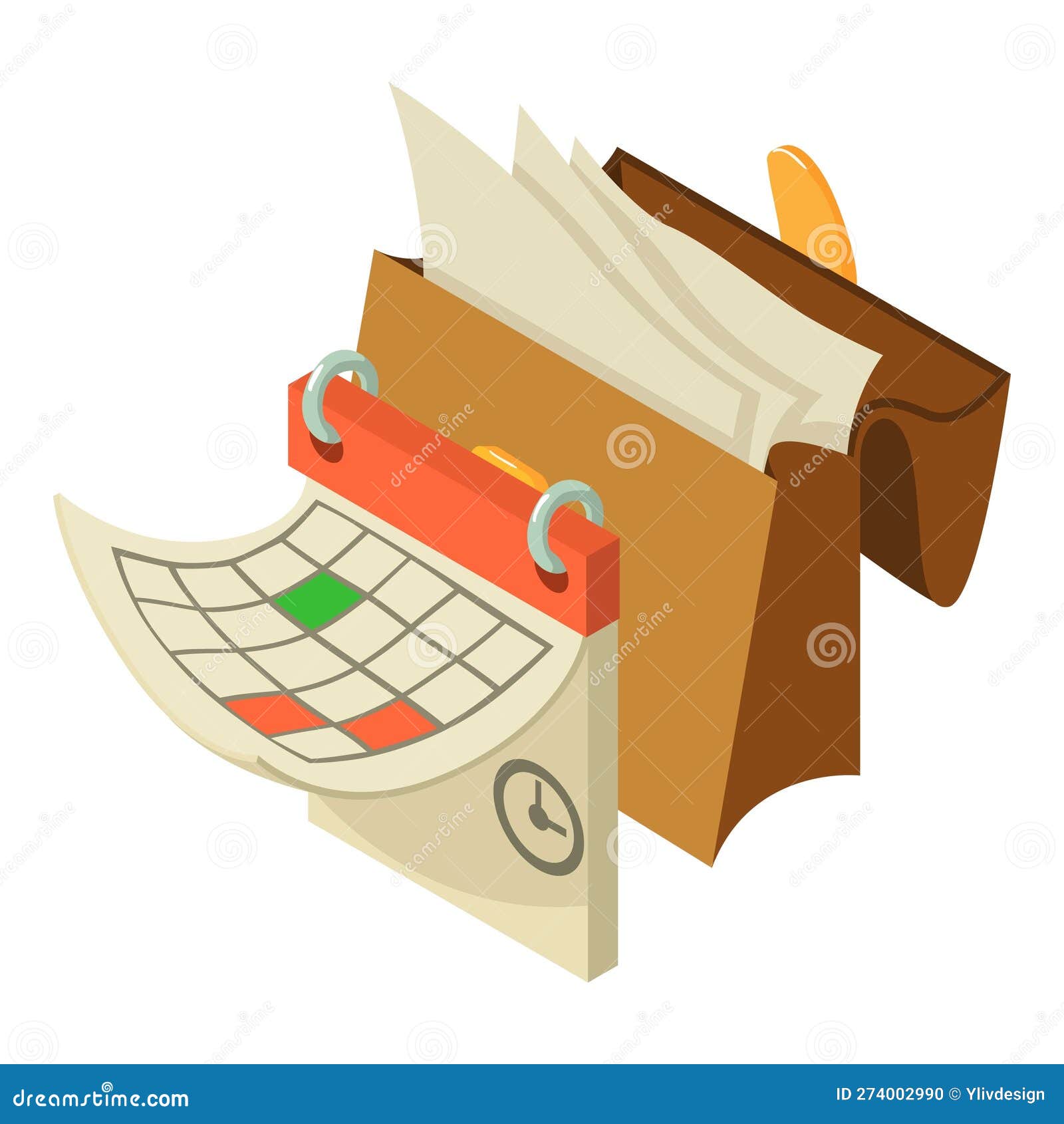 Medical Documentation Icon Isometric Vector. Briefcase with Paper and ...