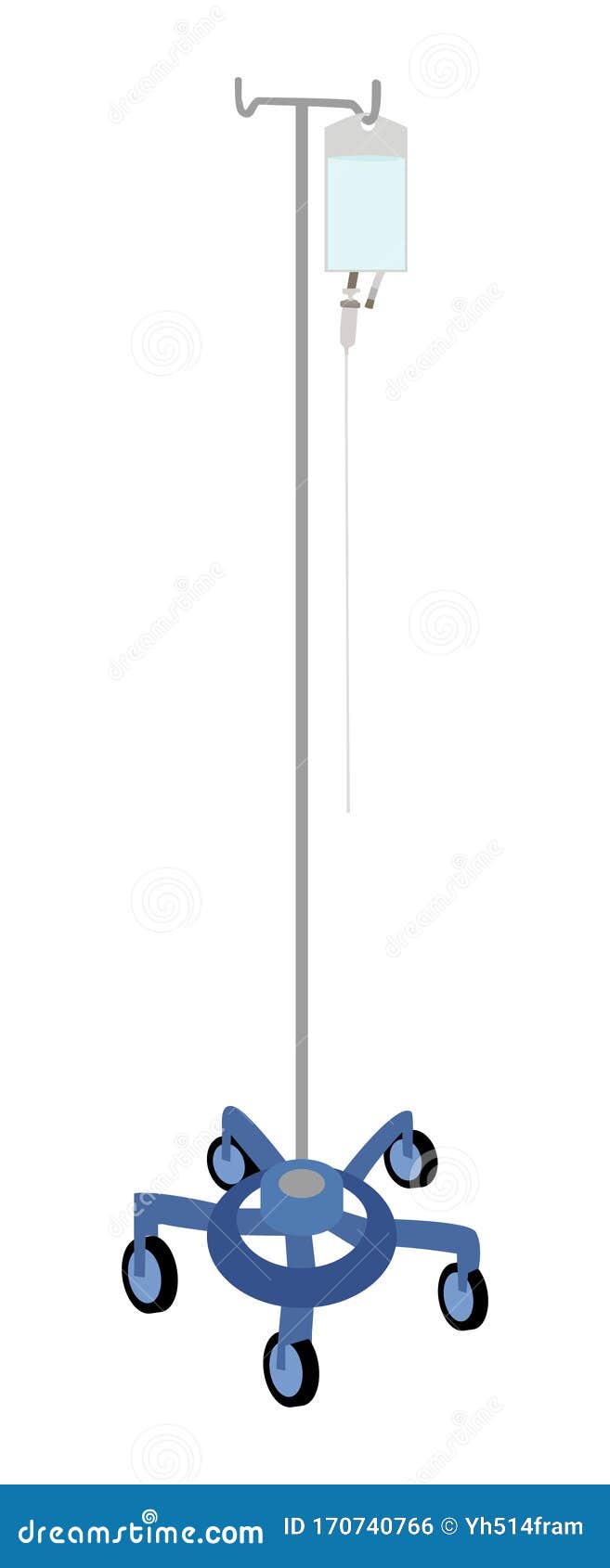 Medical Drip Pack with Blue Drip Stand Stock Vector - Illustration of ...