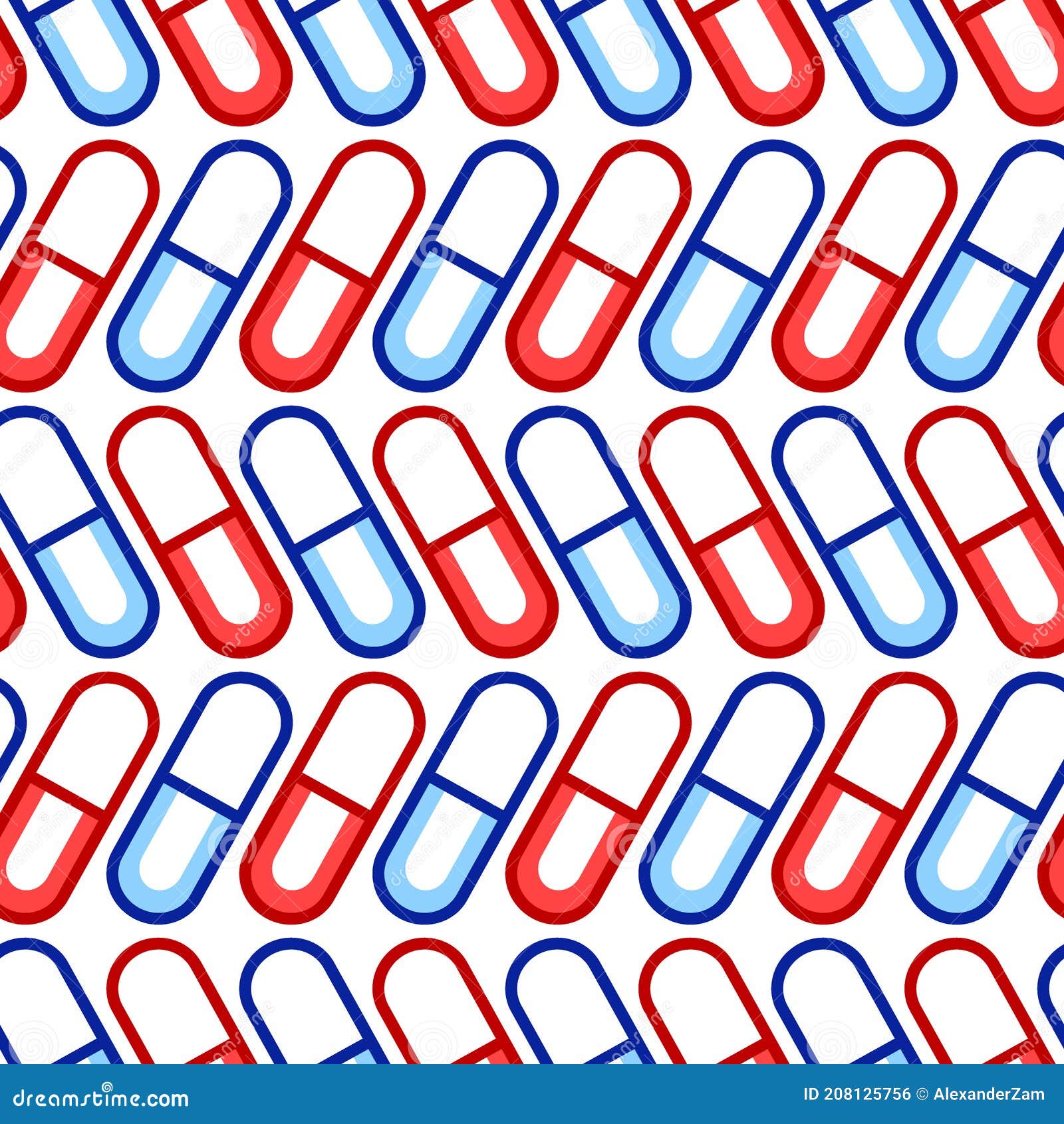 Medical drugs pattern stock vector. Illustration of medicine - 208125756
