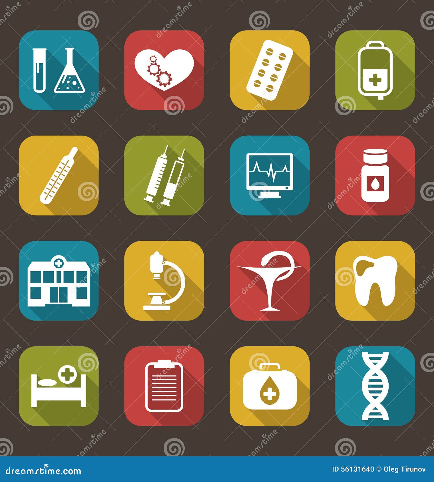 Set Medical Elements And Medicines: Tablets, Syrups, Drops, Ointments ...