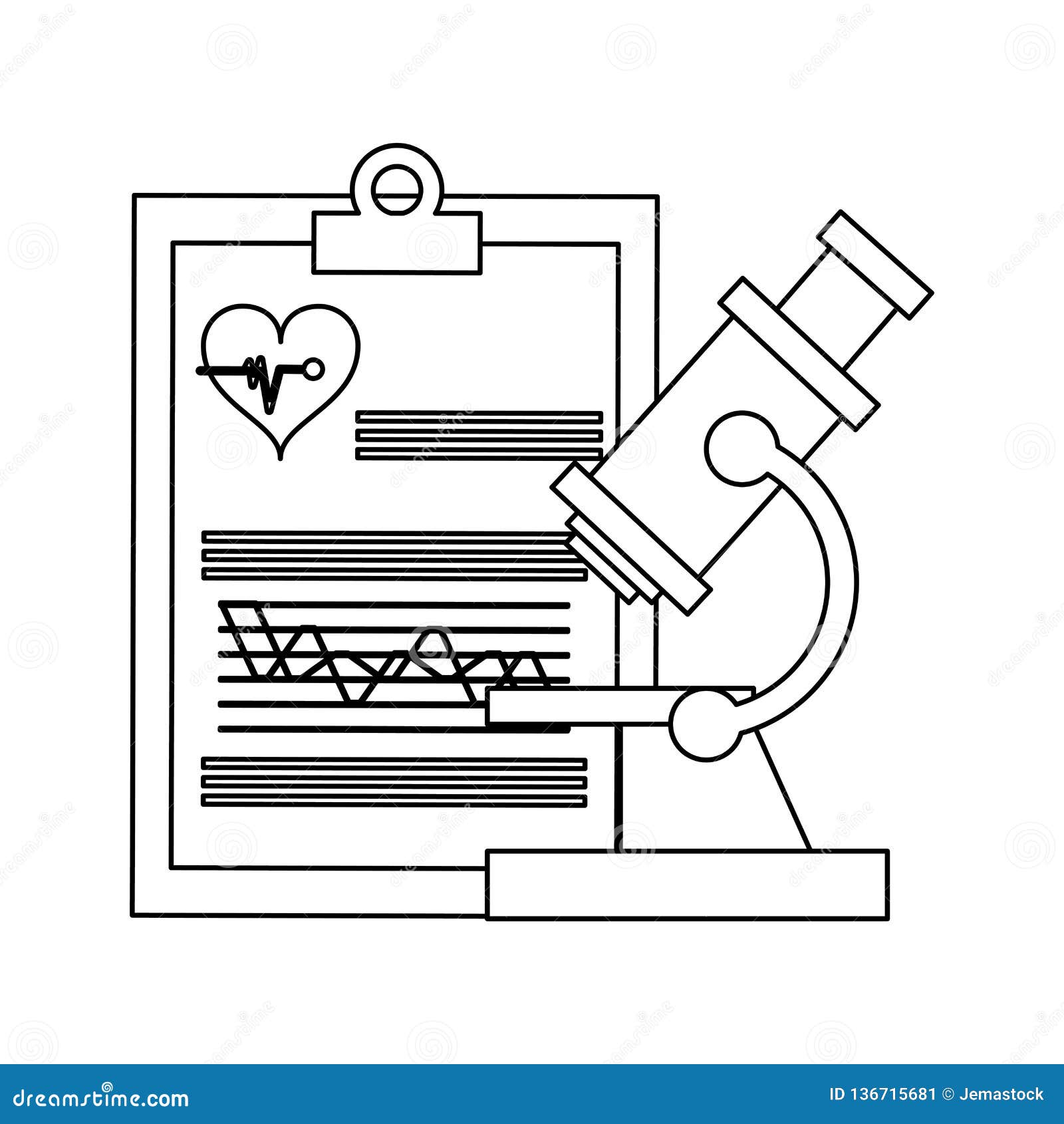 Medical Elements and Symbols Black and White Stock Vector ...