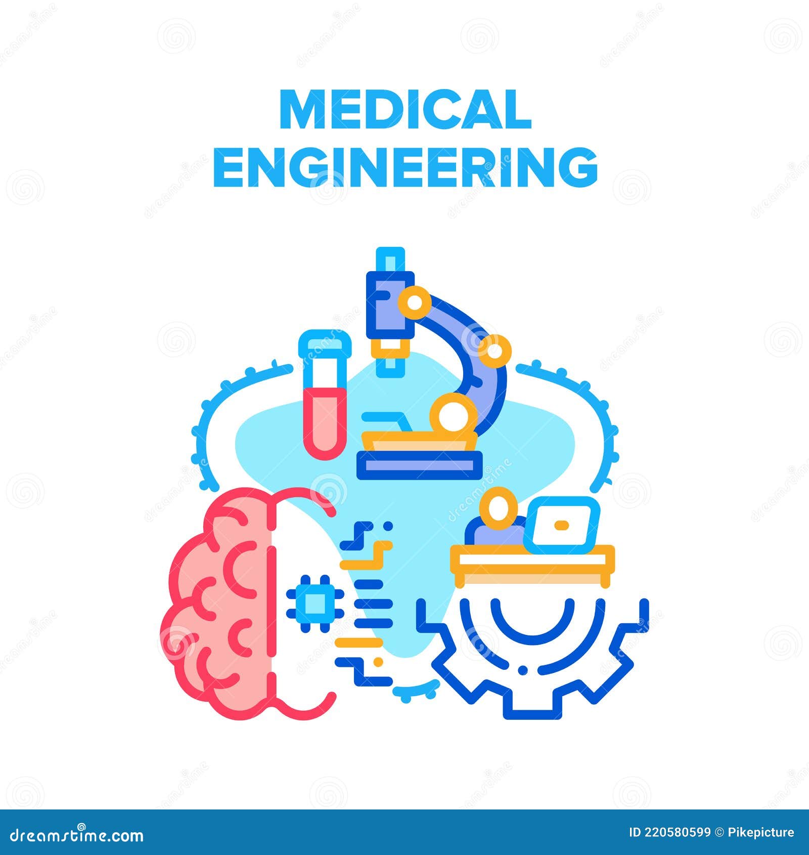 Medical Engineering Process Vector Concept Color Stock Vector ...