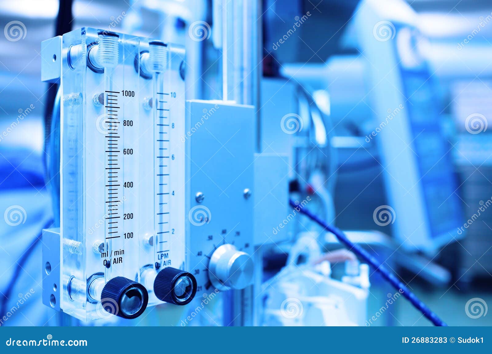 Medical Equipment. Gas Mixer Stock Image - Image of drip, medicine ...