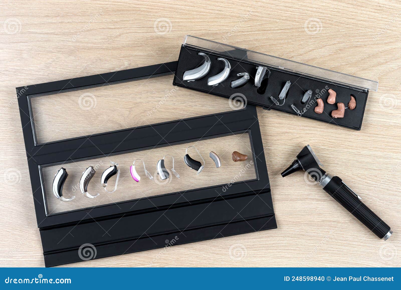Medical Equipment Hearing Aid Panel Stock Photo - Image of autoscope ...