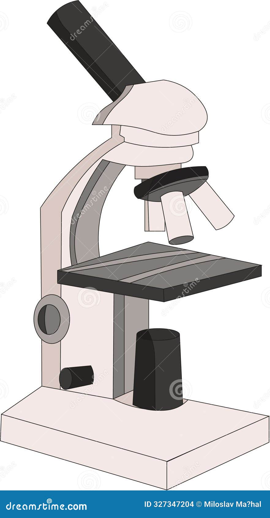 Medical Equipment Microscope Concept, Stock Illustration - Illustration ...