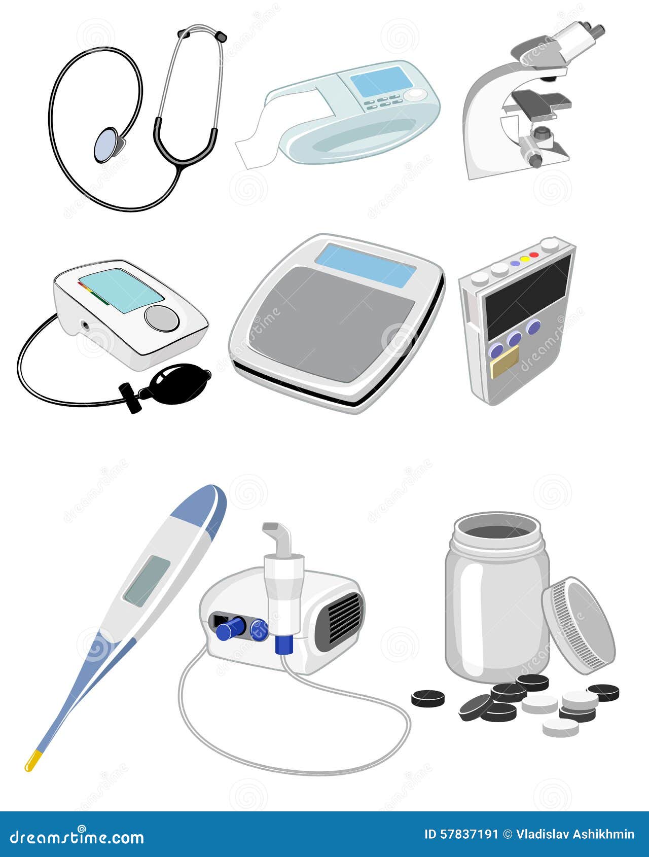 Medical equipment stock vector. Illustration of electrocardiograph ...