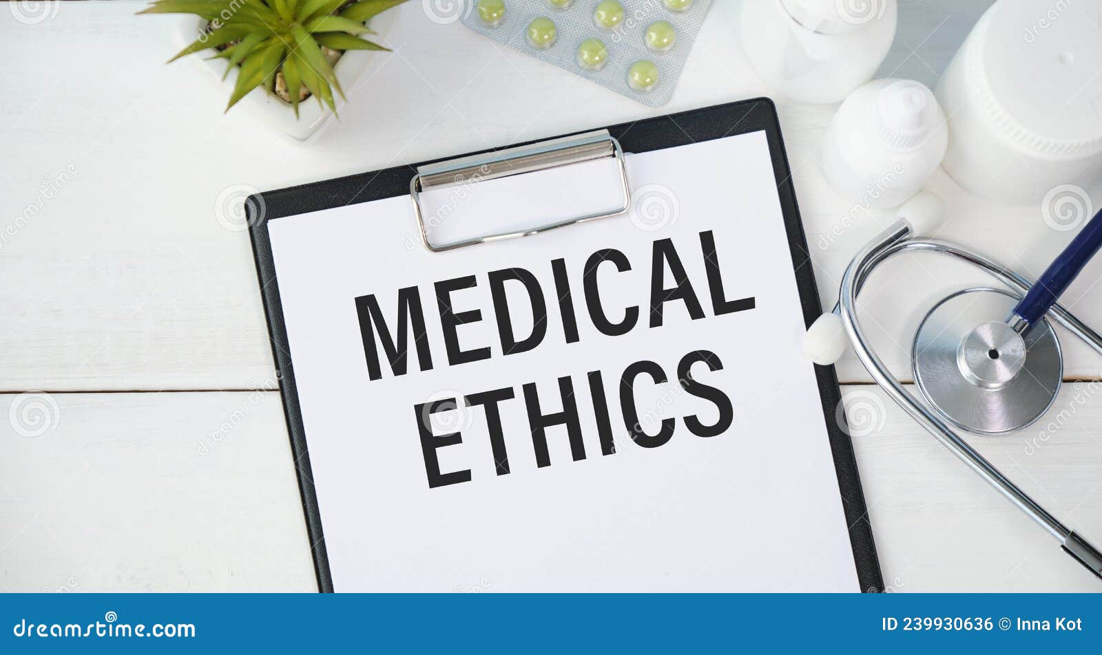 Medical Ethics Card in Hands of Medical Doctor Stock Photo - Image of ...