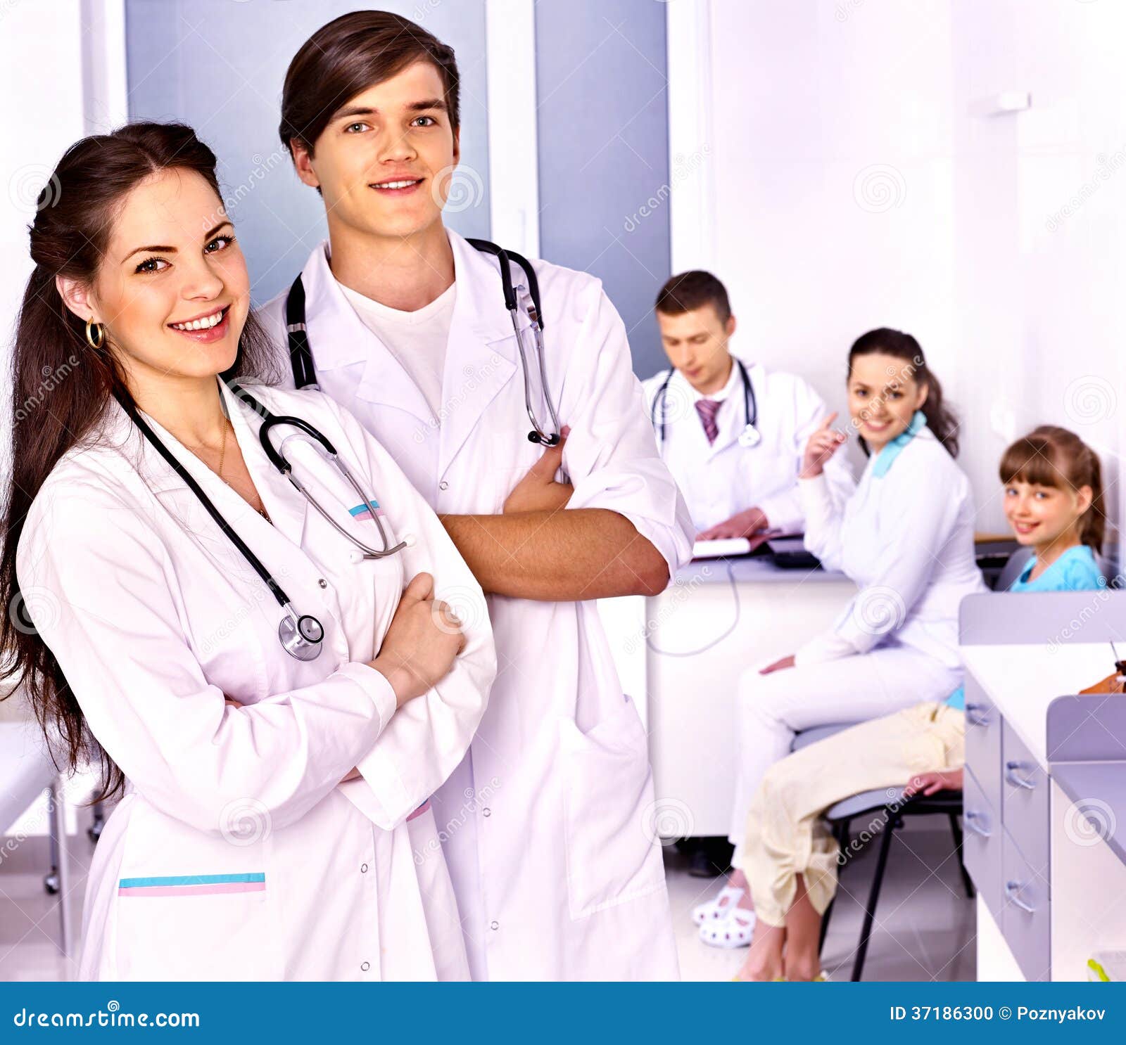 Medical Examination of Child. Stock Photo - Image of professional, team ...