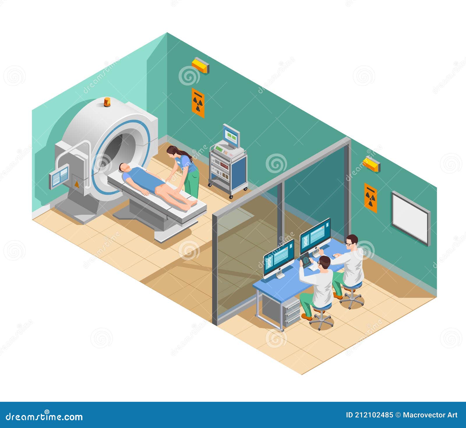 Medical Examination Isometric Composition Stock Vector - Illustration ...