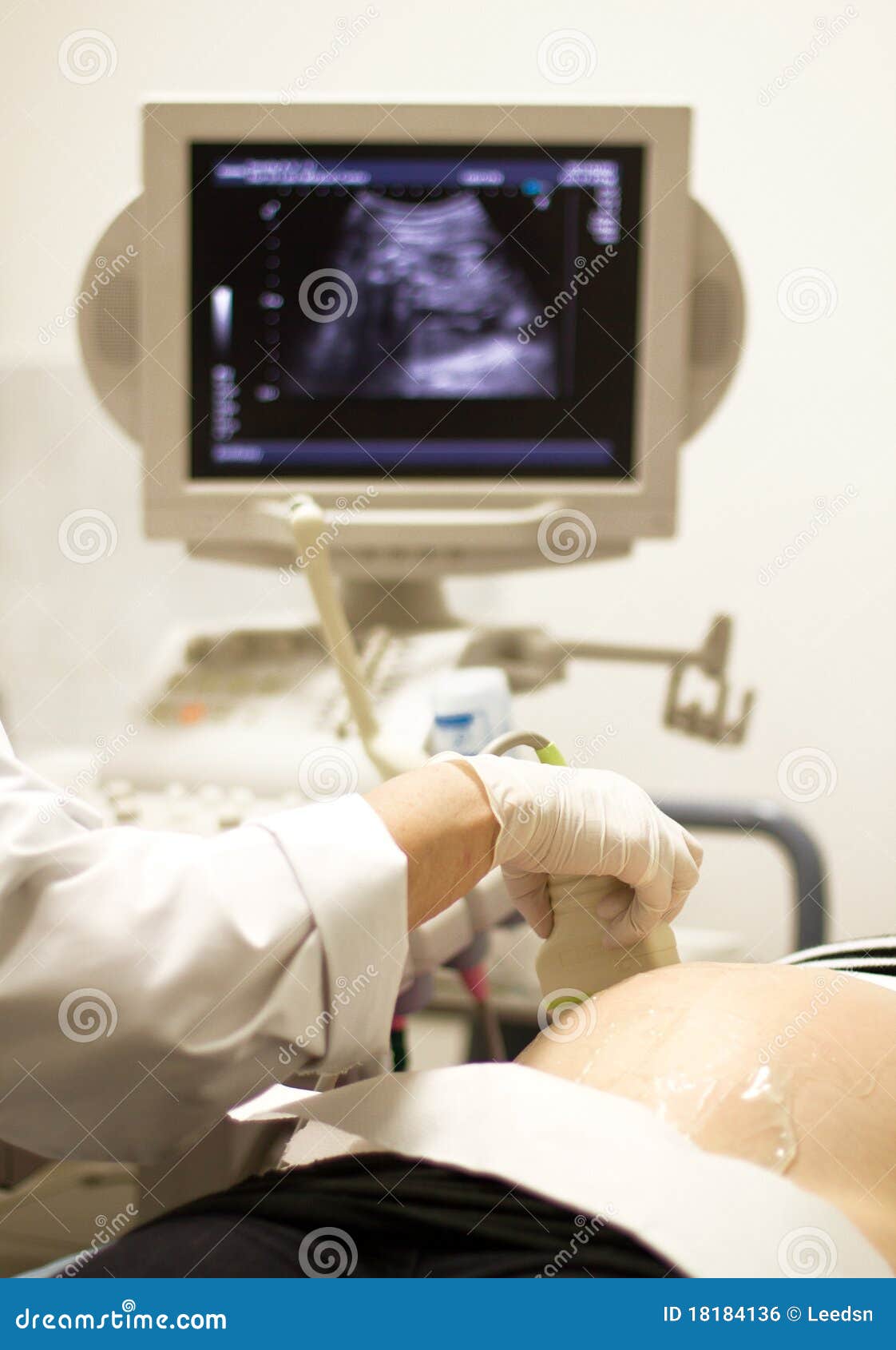 Medical Examining by Ultrasonic Scan Stock Photo - Image of ...