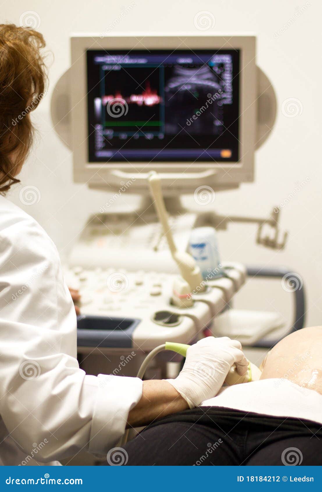 Medical Examining by Ultrasonic Scan Stock Photo - Image of childbirth ...