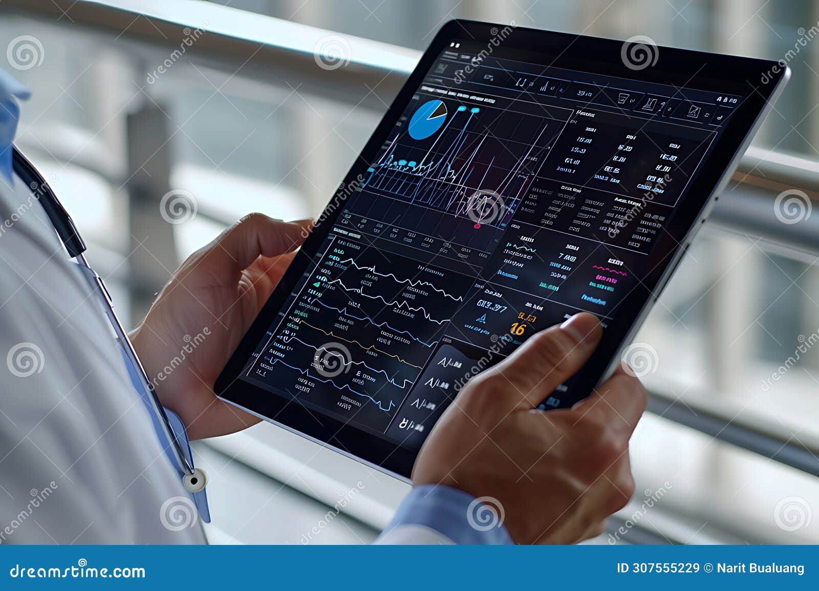 Medical Experts Analyze Health Statistics on Digital Tablets, it is ...