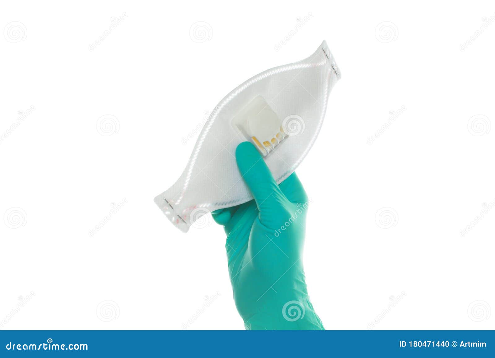 Medical Face Mask Isolated on White Background Stock Photo - Image of ...