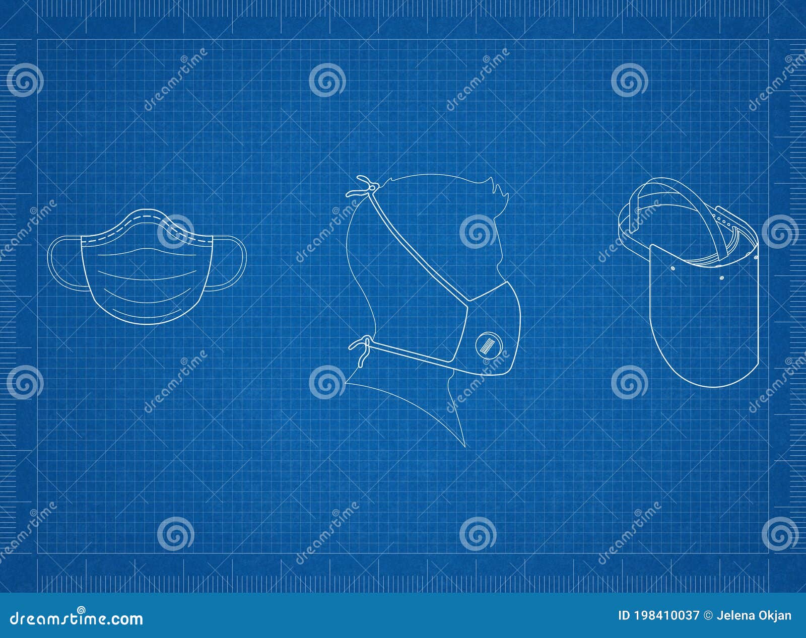 Medical Face Mask and Face Shield. Virus Protection Stock Image - Image ...