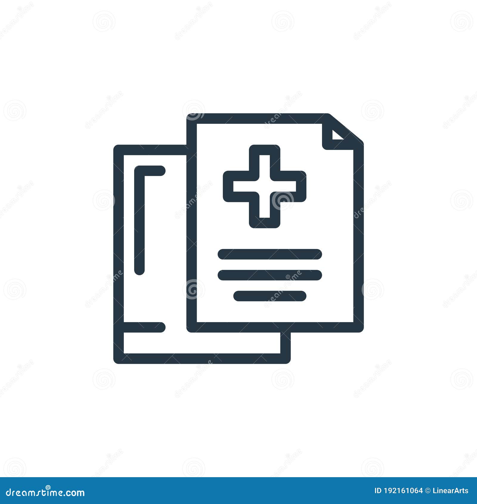 Medical File Icon Vector from Medical Concept. Thin Line Illustration ...