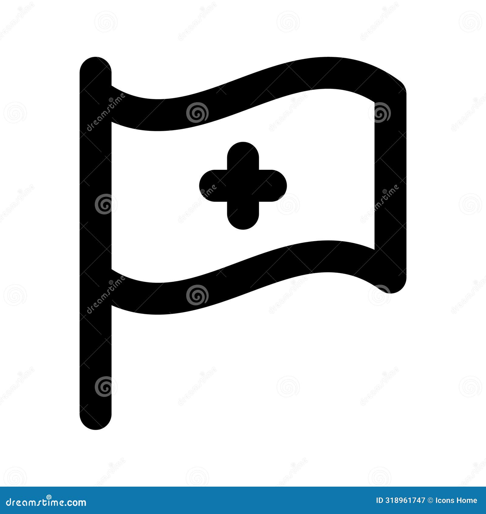 Medical Flag Vector Design Isolated on White Background Stock Vector ...