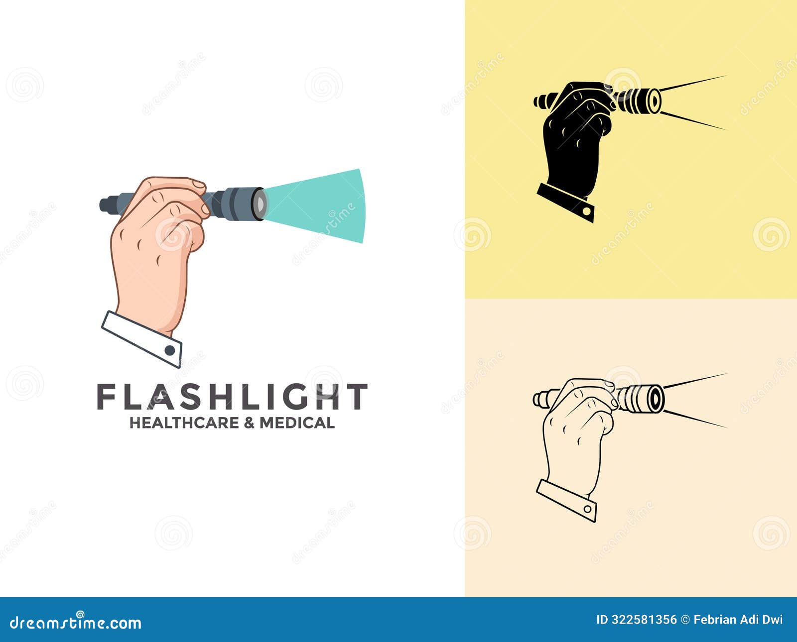 Medical Flashlight Logo and Icon.medical Flashlight Vector Icon for Web ...
