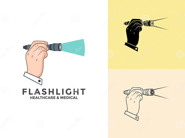 Medical Flashlight Logo and Icon.medical Flashlight Vector Icon for Web ...