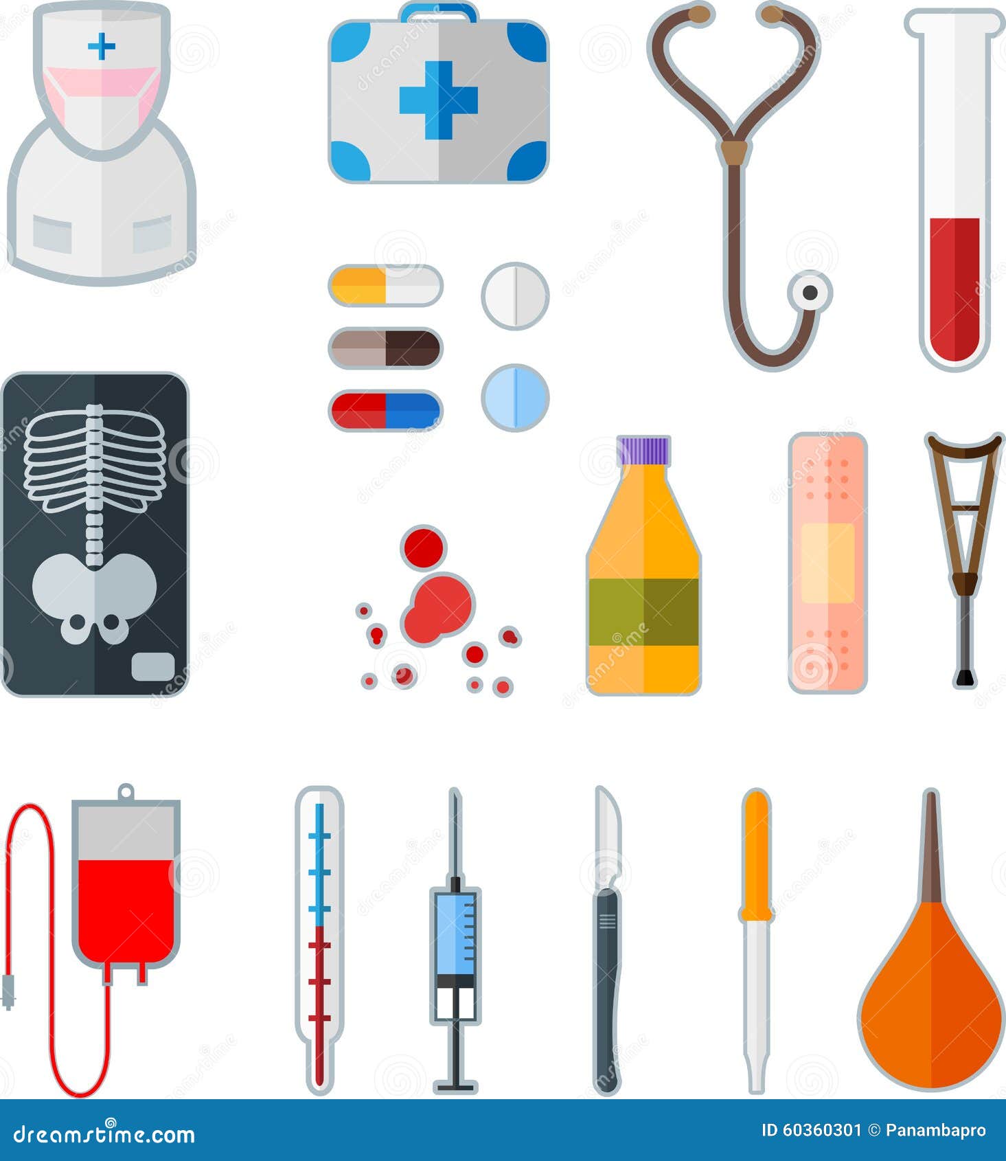 Medical flat icon stock vector. Illustration of cure - 60360301