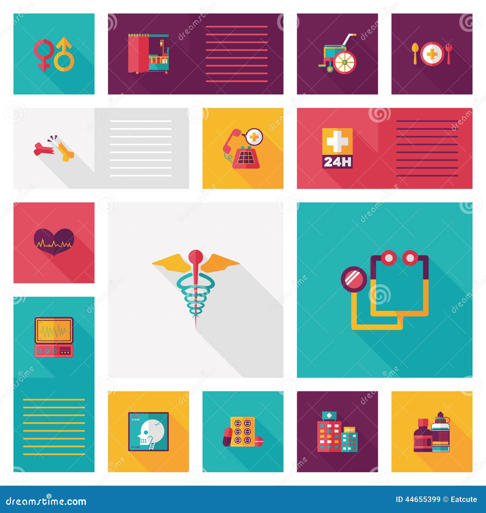Medical Flat Ui Background,eps10 Stock Vector - Illustration of flat ...