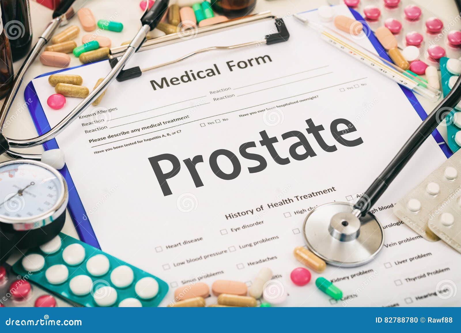 Medical Form, Diagnosis Prostate Stock Photo - Image of cure, illness ...