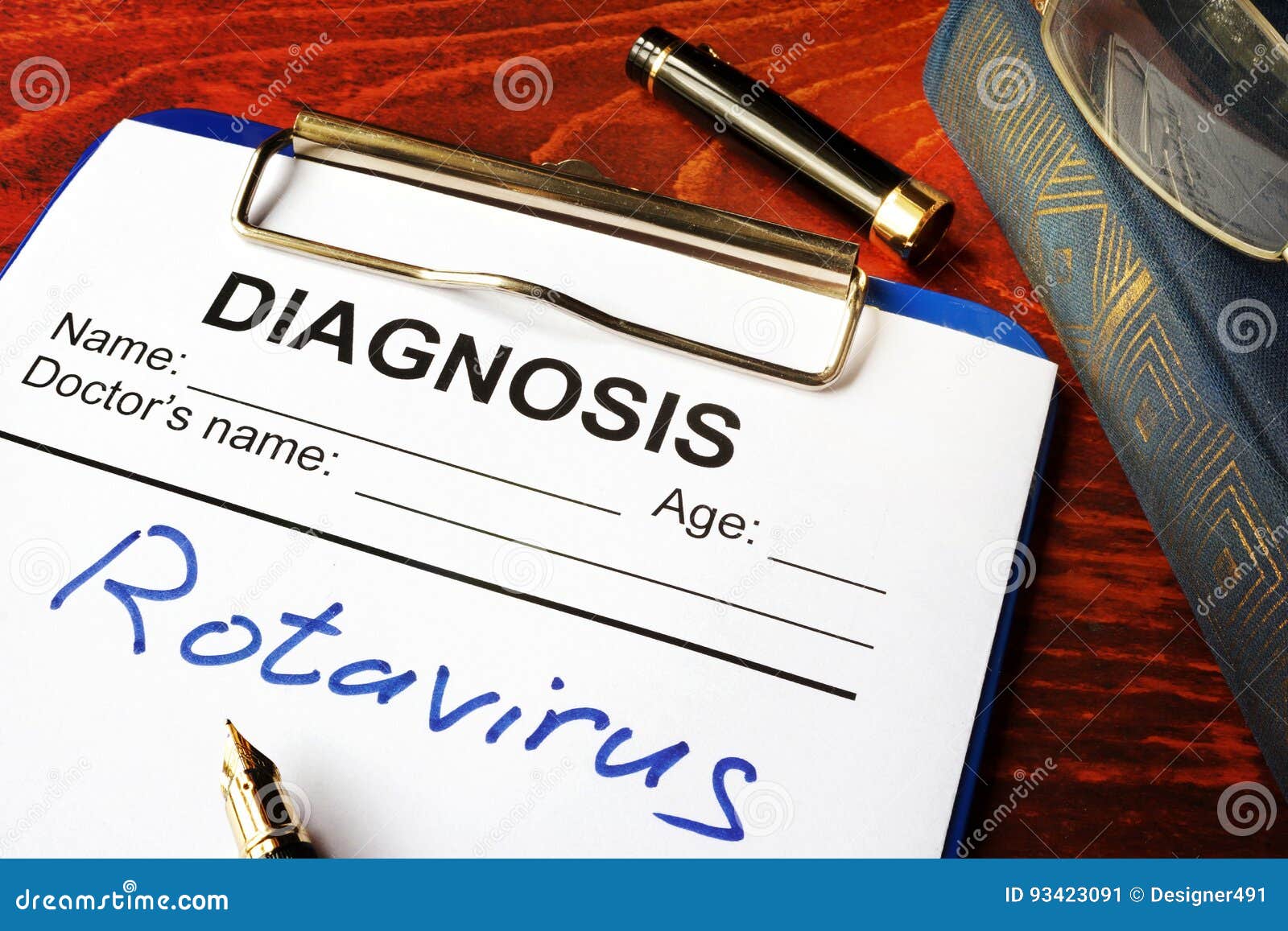 Medical Form with Diagnosis Rotavirus. Stock Image - Image of rotavirus ...