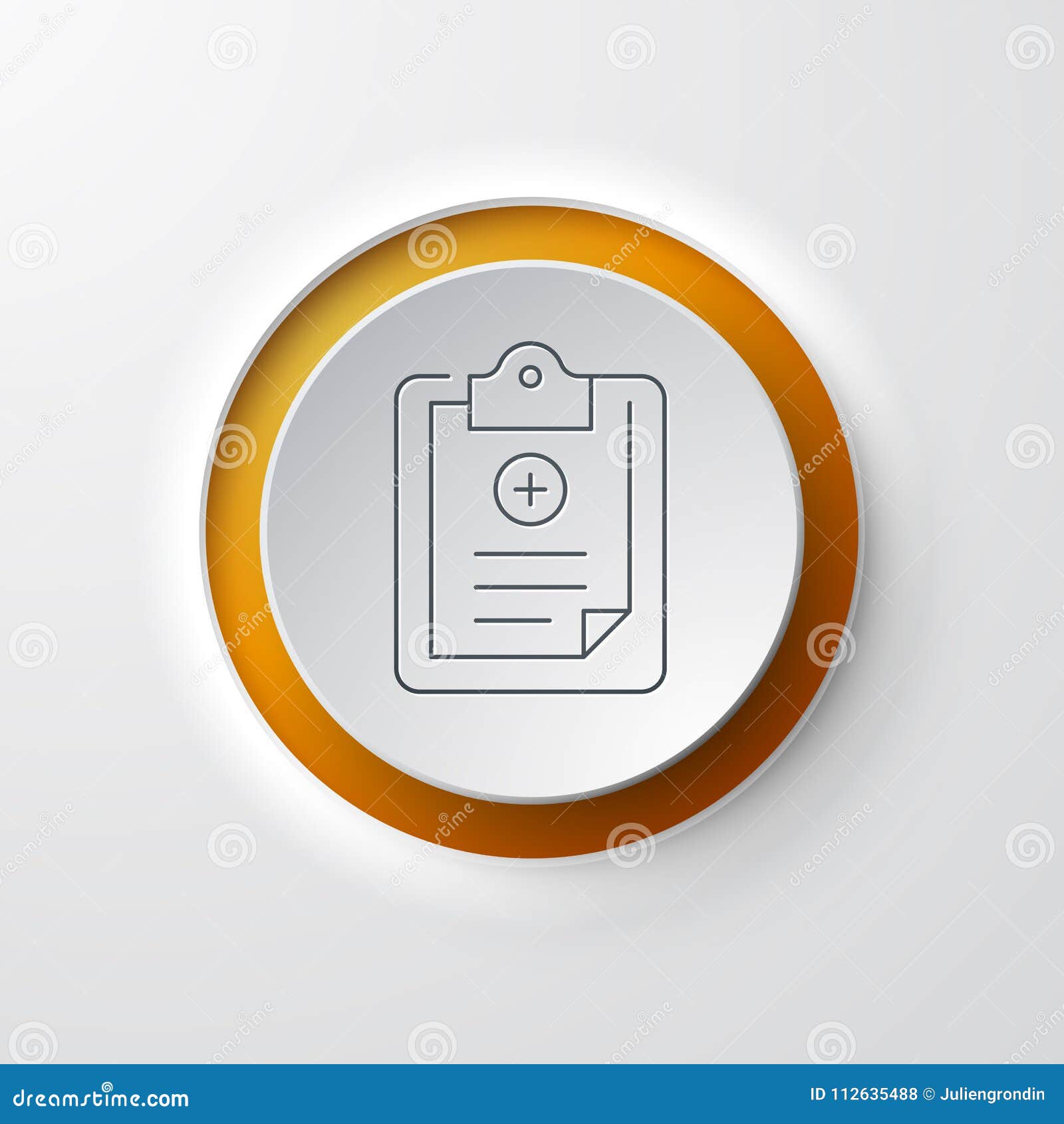 Medical Form Icon stock illustration. Illustration of clean - 112635488