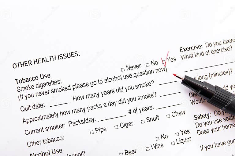 Medical form questionnaire stock photo. Image of form - 28319346