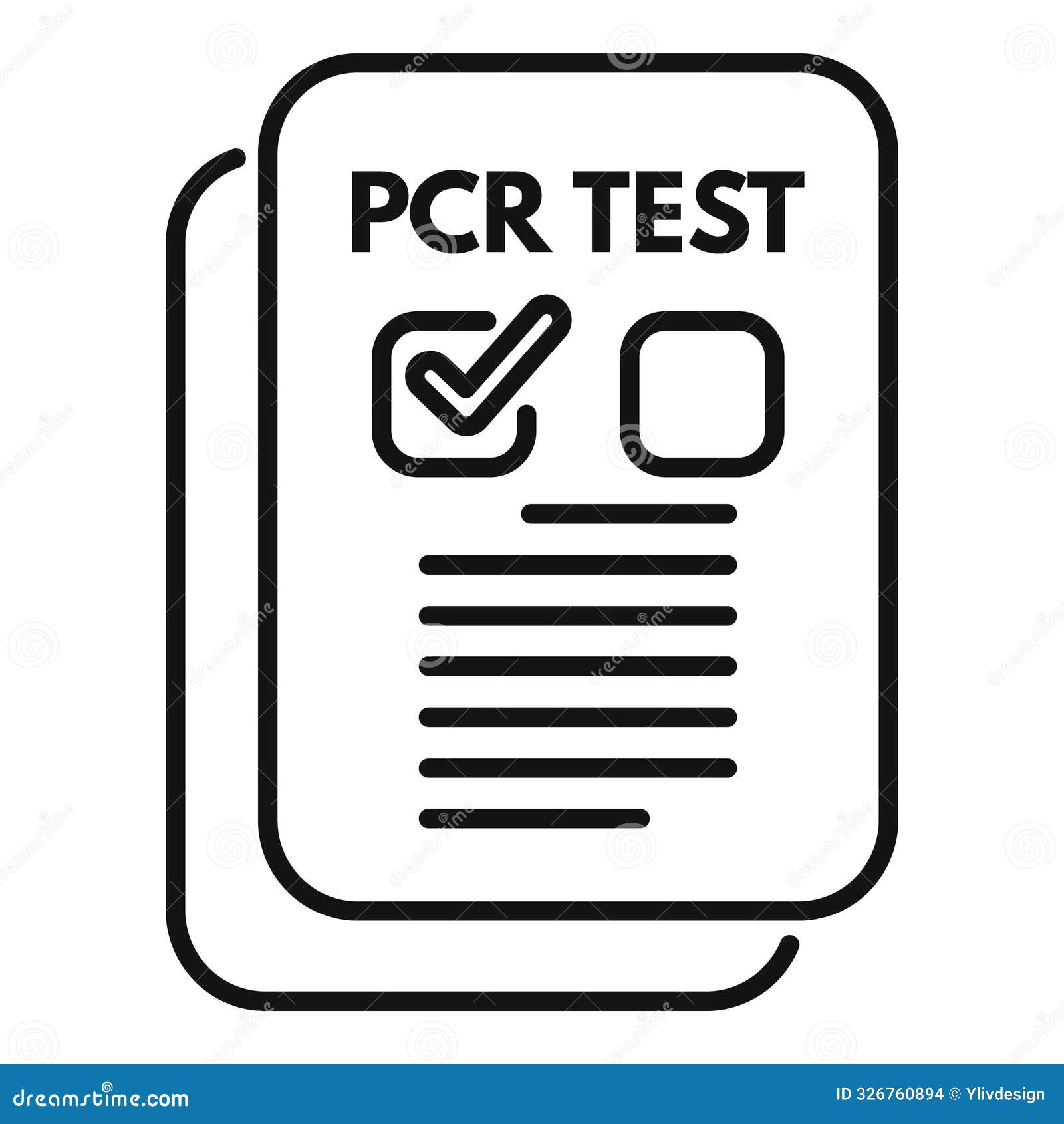 Medical Form Showing Negative Pcr Test Result Icon Stock Illustration ...