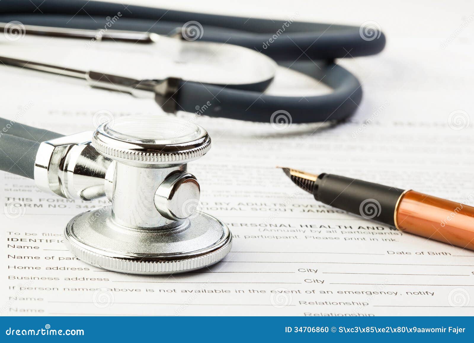Medical form stock photo. Image of records, equipment - 34706860