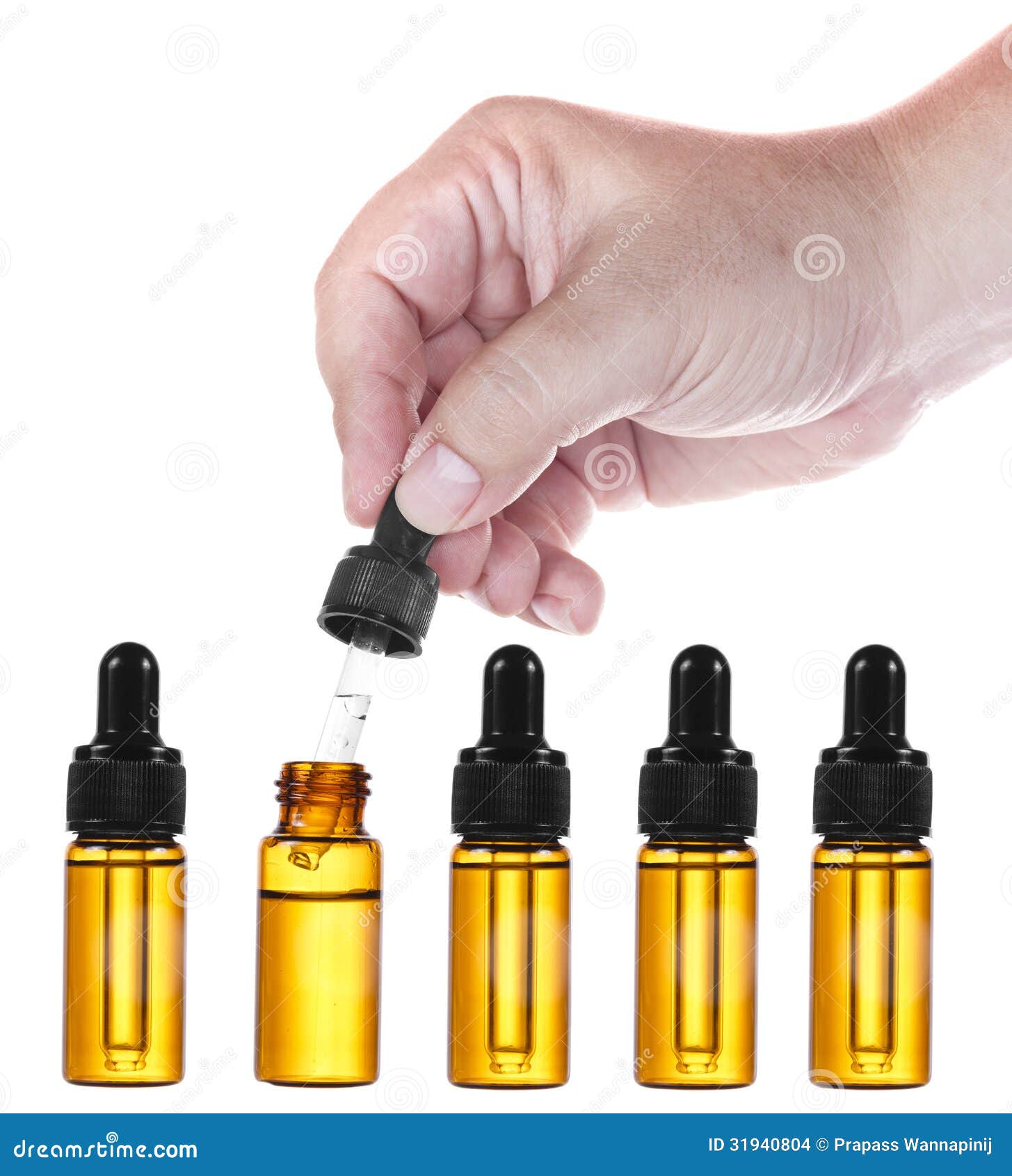 Glass Dropper With A Drop Of Liquid For Chemical Experiments Stock ...