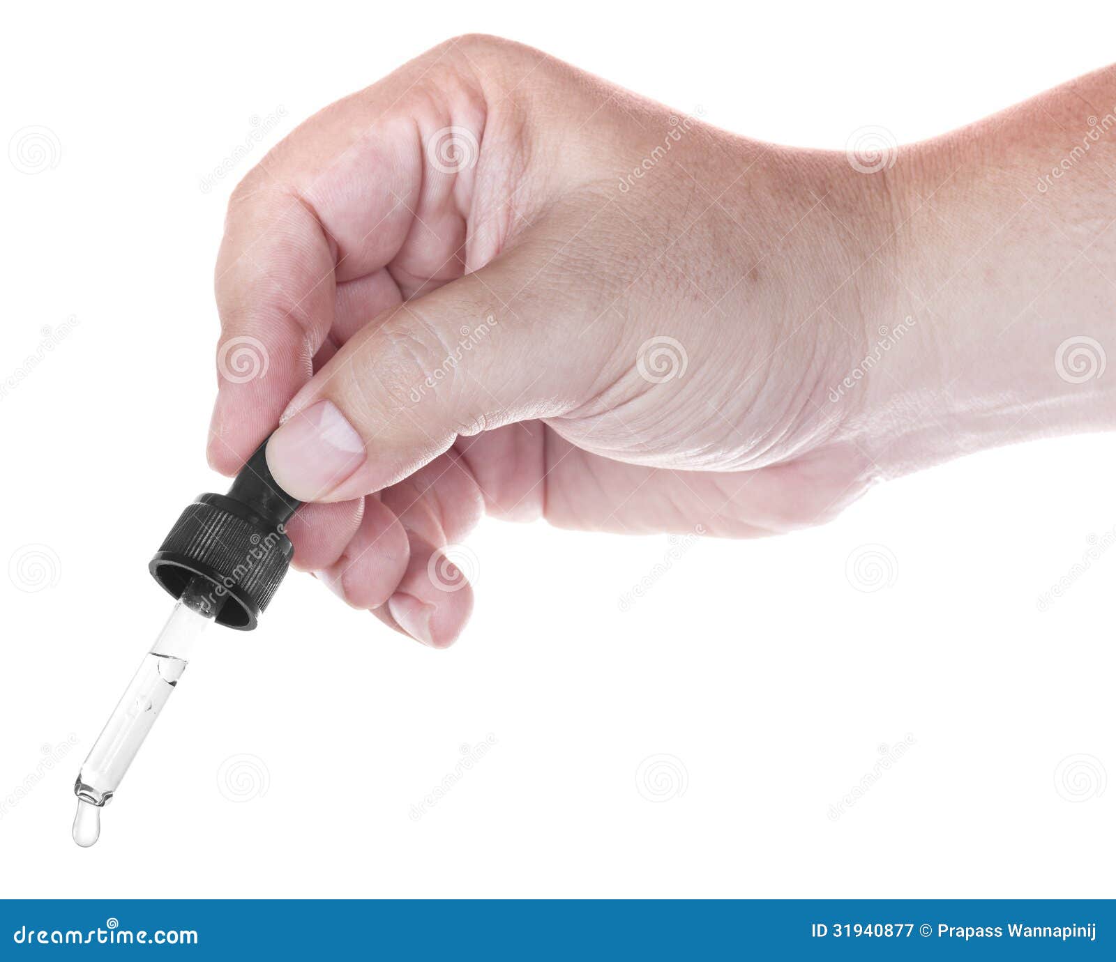 Glass Dropper With A Drop Of Liquid For Chemical Experiments Stock ...