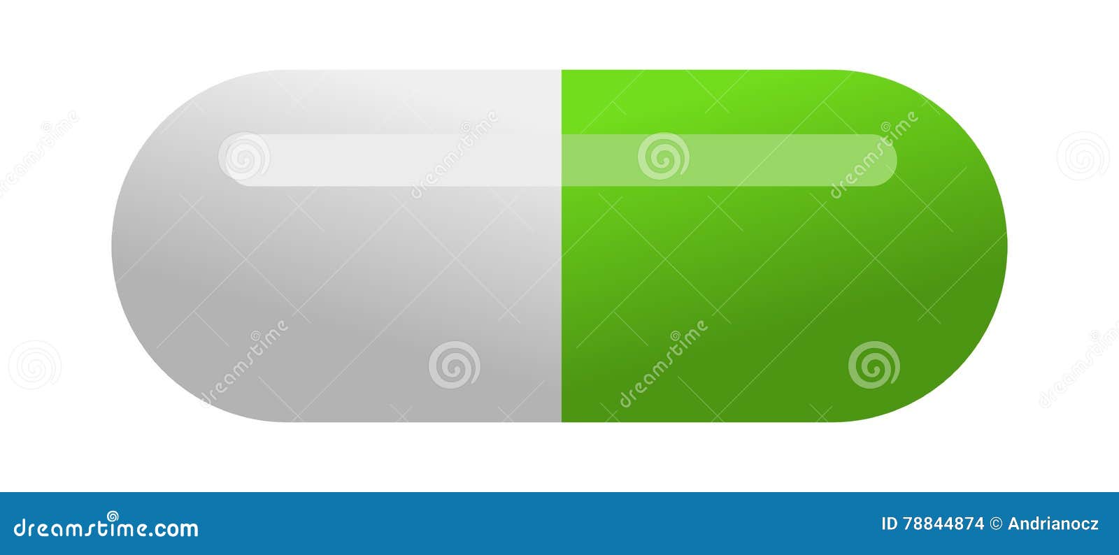 Medical Green Capsule Pill Isolated on White Background Stock ...