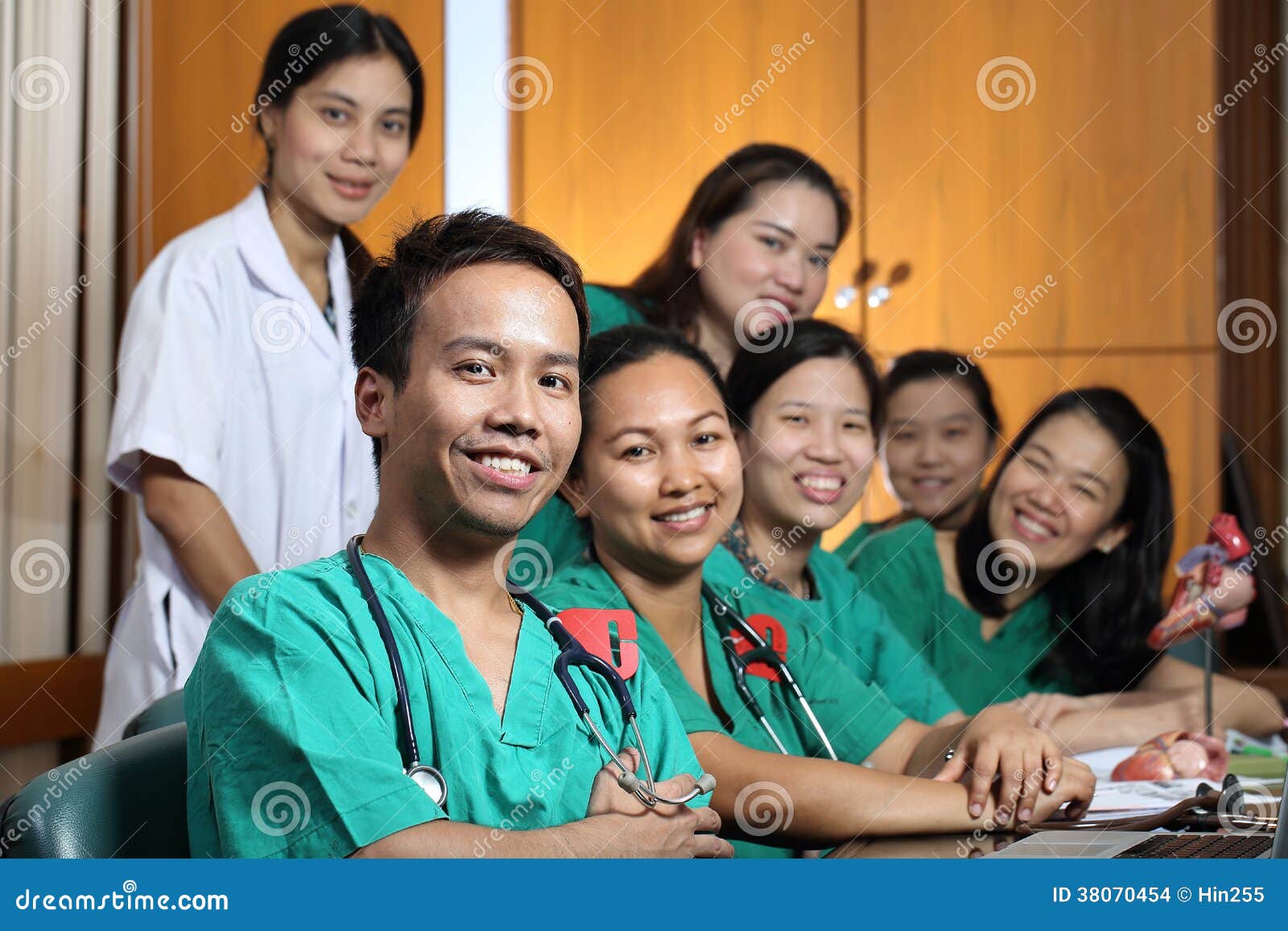 Medical Group Studying Cardiologist Stock Photo - Image of attendance ...