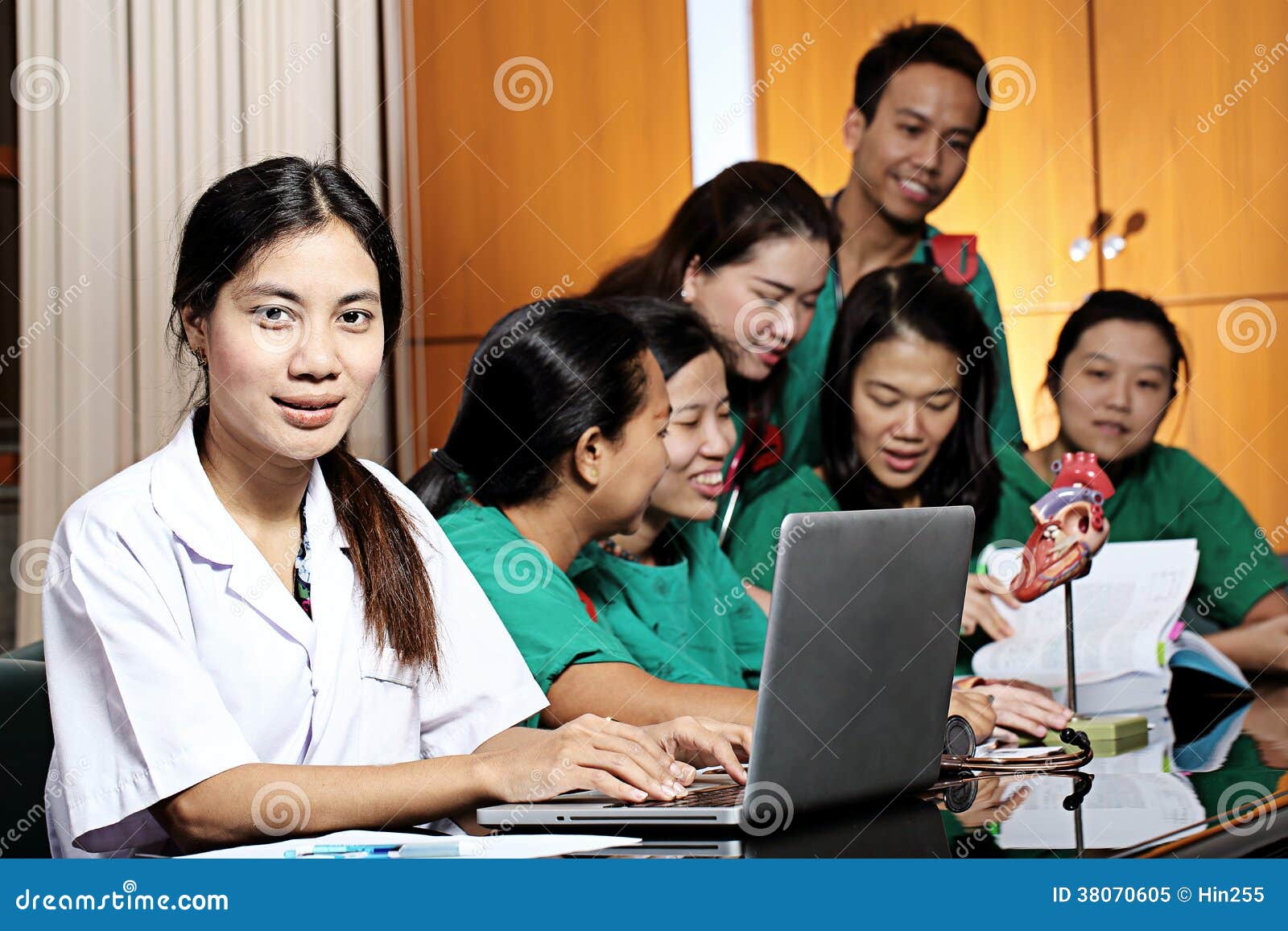 Medical Group Studying Cardiologist Stock Image - Image of attendance ...