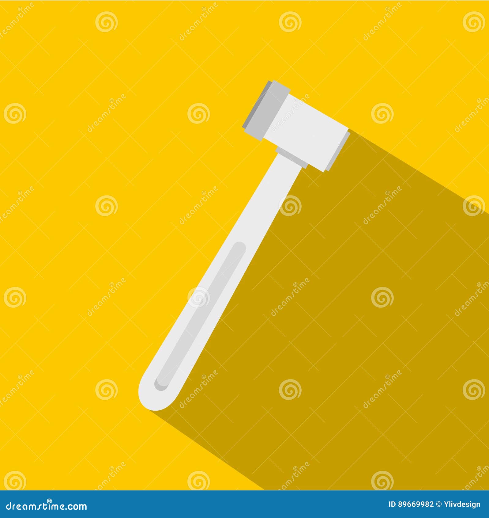 Medical Hammer Icon, Flat Style Stock Vector - Illustration of object ...
