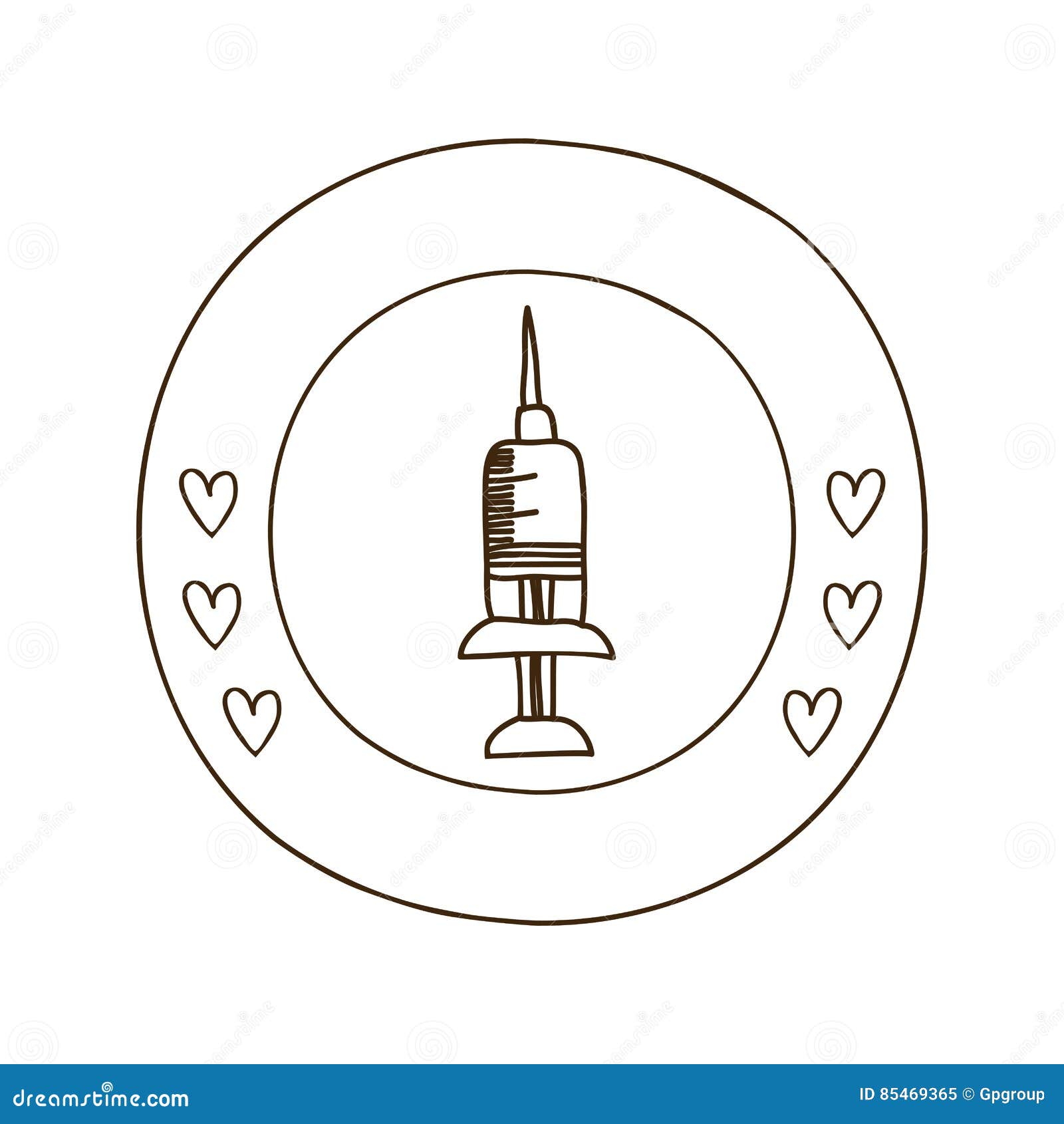 Medical hand draw stock illustration. Illustration of hospital - 85469365