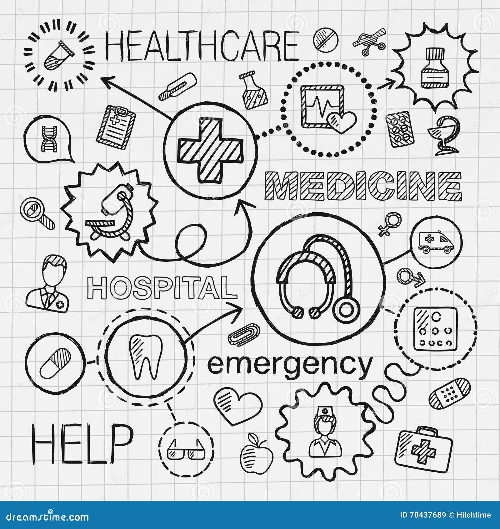 Medical Hand Draw Integrated Icons Set. Vector Sketch Stock Vector ... Medical Hand Draw Integrated Icons Set. Vector Sketch Stock Vector ...