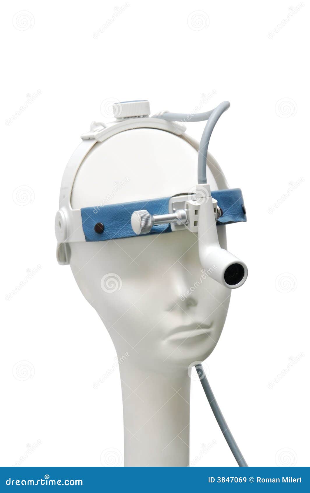 Medical headlight stock image. Image of cable, optical - 3847069