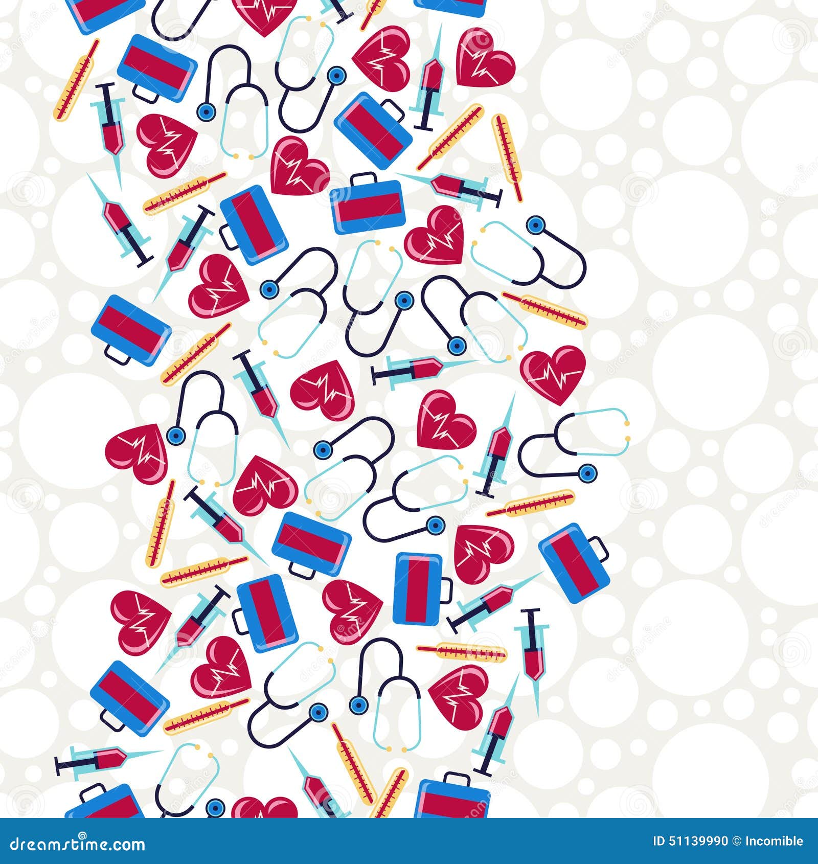 Medical and Health Care Seamless Pattern Stock Vector - Illustration of ...