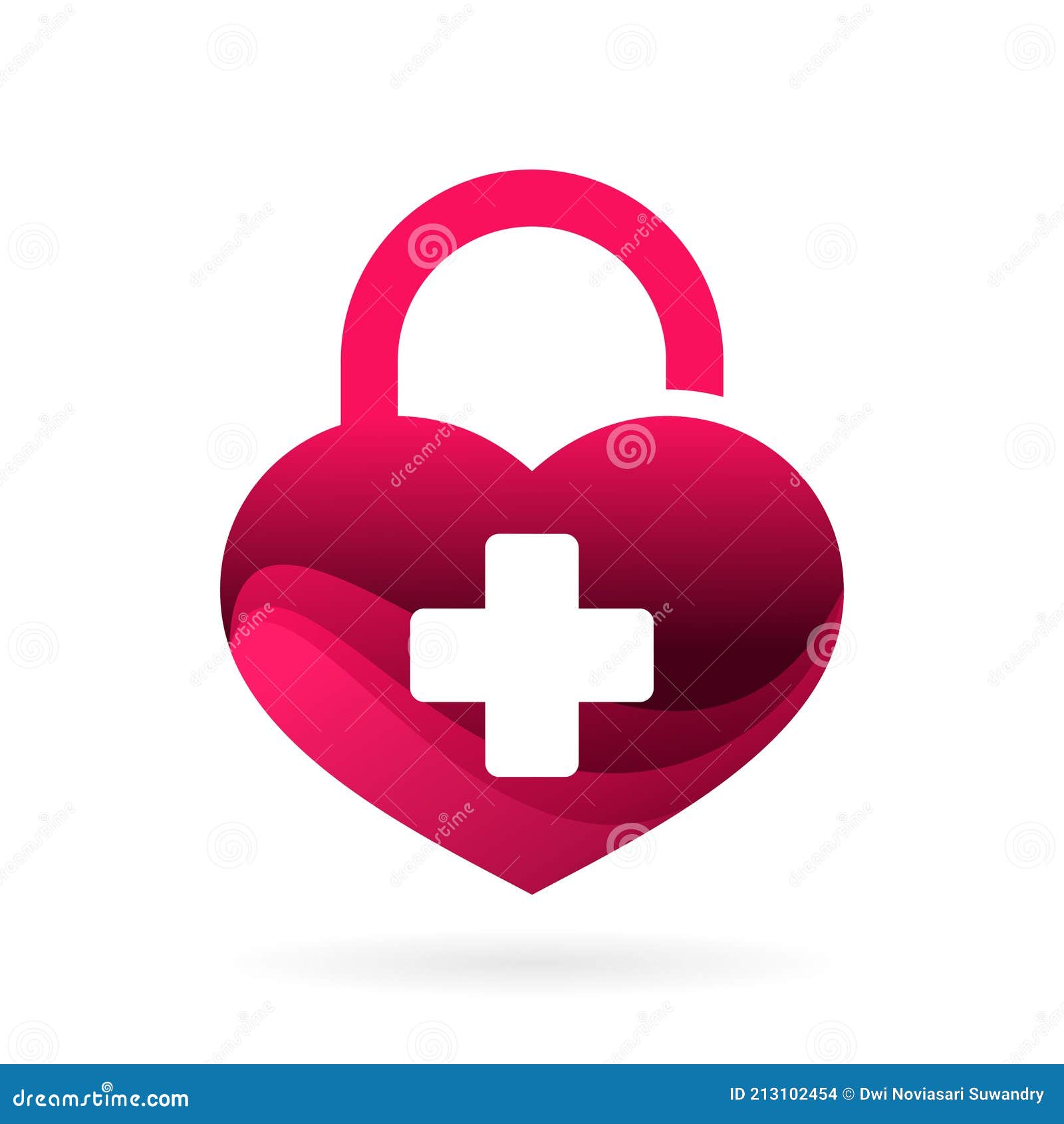 Health Heart Lock Logo Vector Stock Vector - Illustration of passion ...