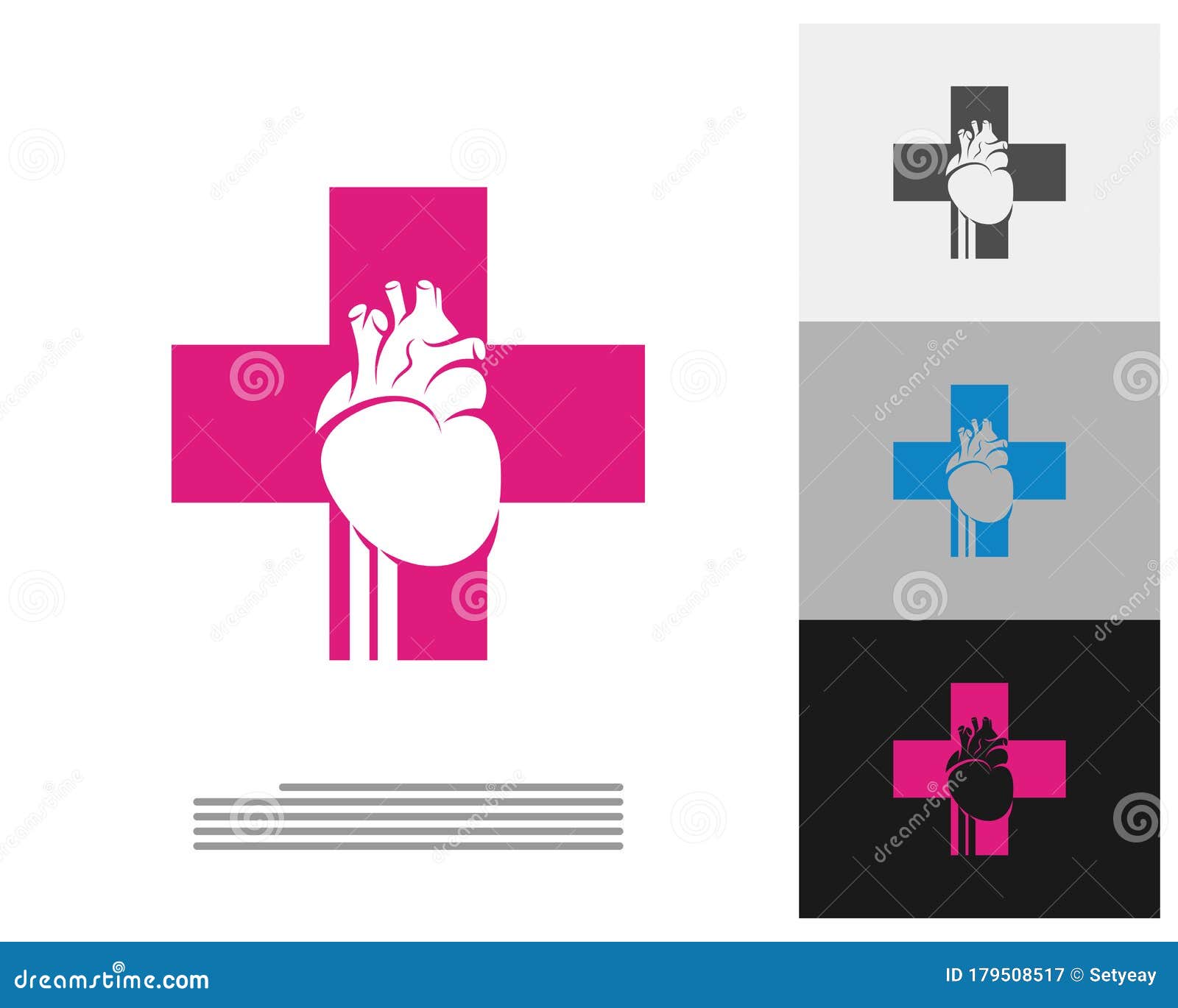 Medical Heart Logo Vector Template, Creative Human Heart Logo Design ...