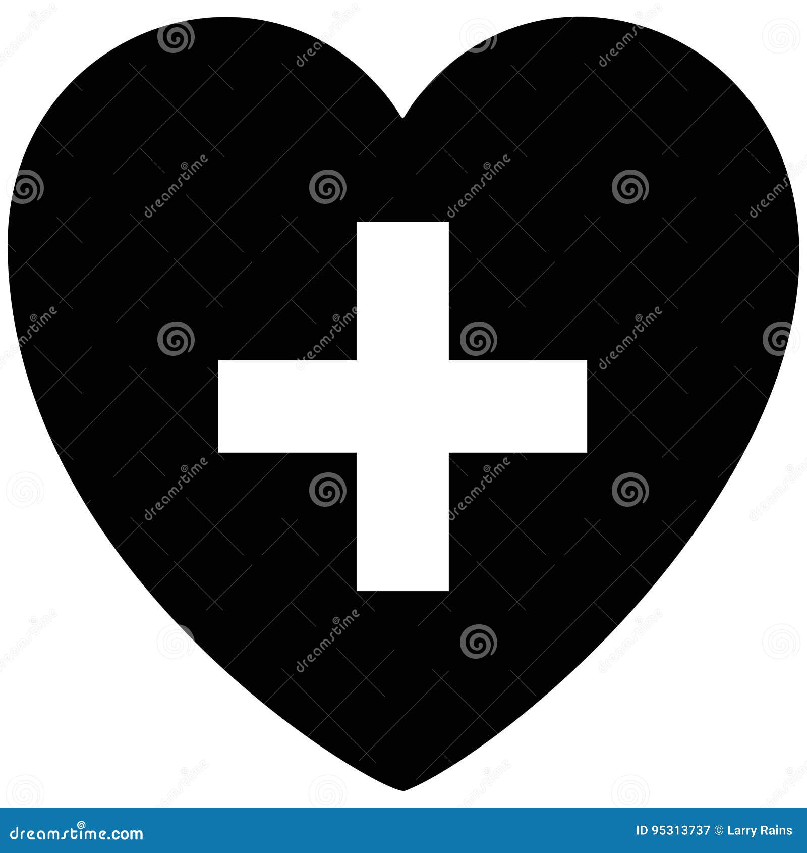 Medical Heart Symbol stock vector. Illustration of health - 95313737