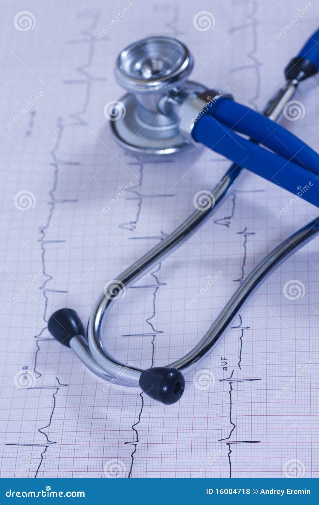 Medical Heart Test with Stethoscope Stock Photo - Image of closeup ...