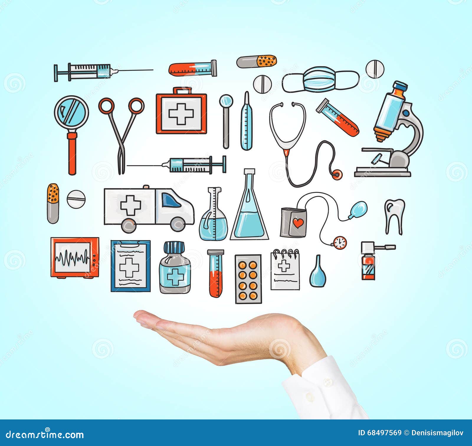 Medical Help. Doctor with a Stethoscope Stock Image - Image of ...