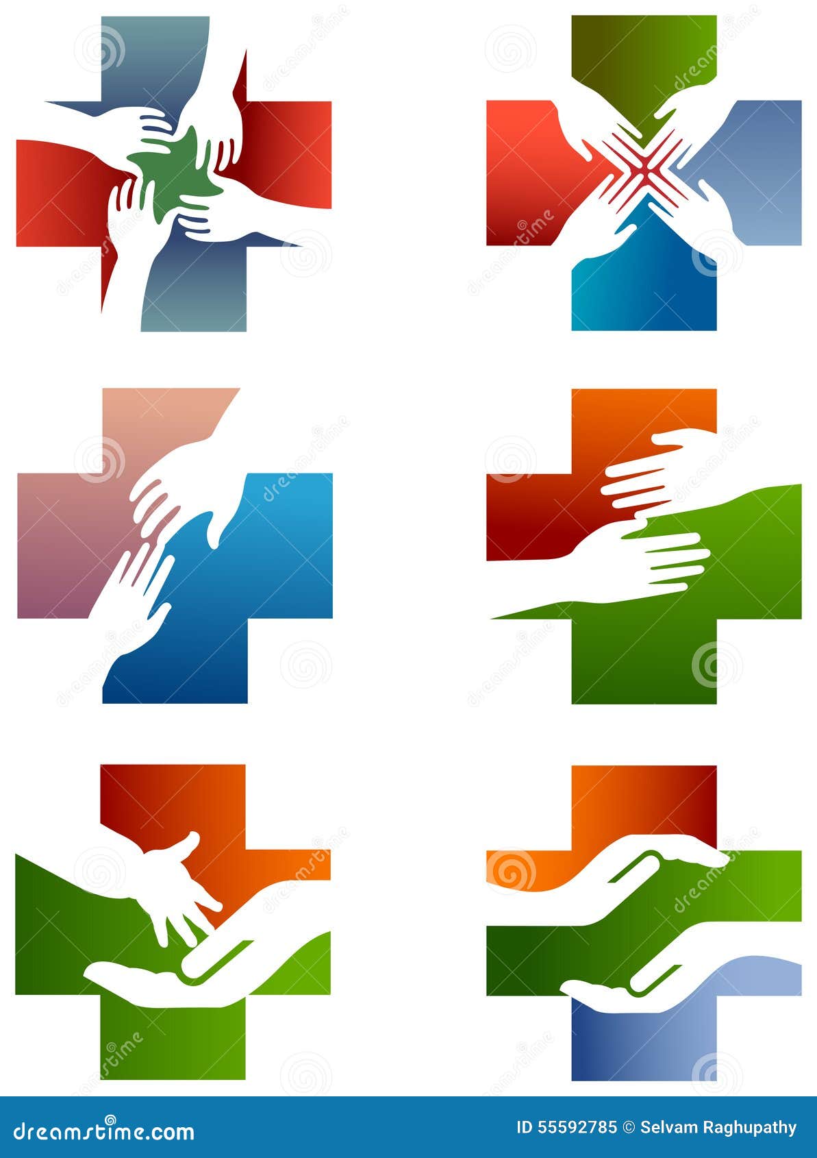 Medical help icons stock vector. Illustration of hand - 55592785