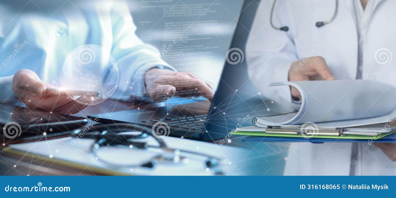 Medical History Data Acquisition Concept Using the Network Stock Image ...