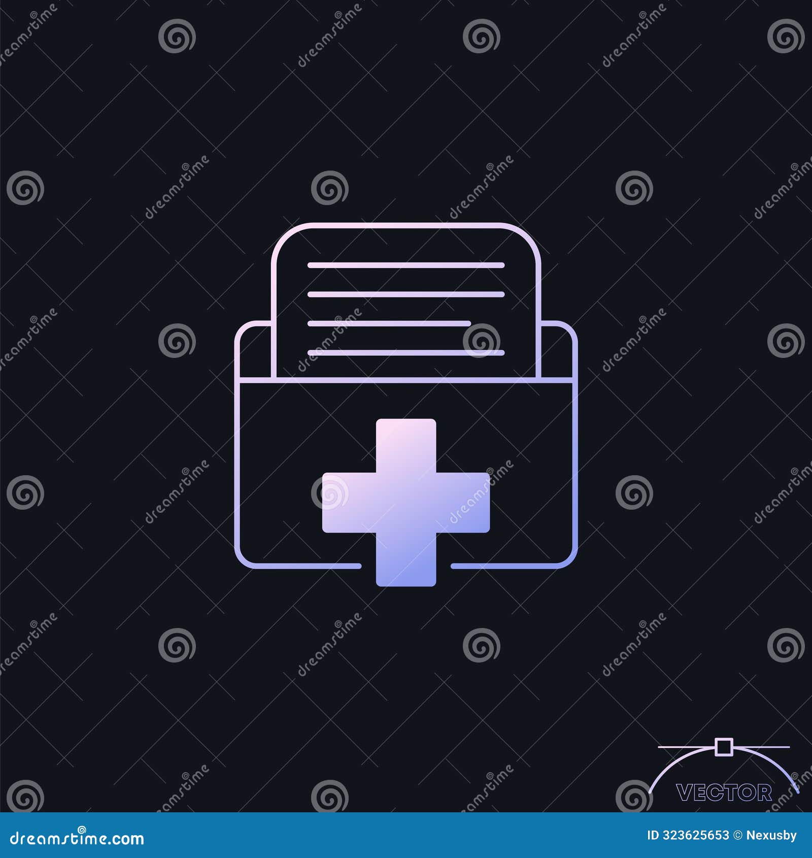Medical History or Patient File Vector Icon Stock Vector - Illustration ...